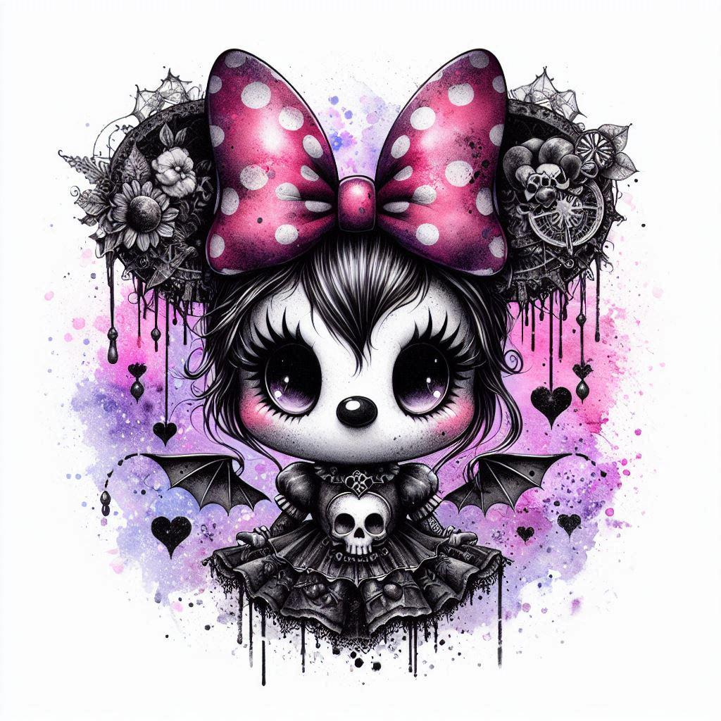 Gothic Minnie 5 PNG Design High Resolution Transparent Background ...