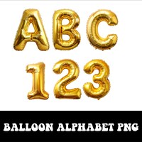 Silver Balloon Alphabet Clip Art, Silver Balloon Letters, Silver Foil ...