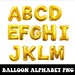 Party Balloon Yellow Alphabet Png Birthday Png Alphabet Party Png Font ...