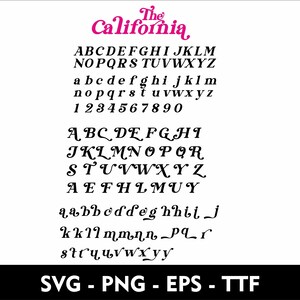 California Alphabet SVG the California Modern Font Boho Font for Cricut ...