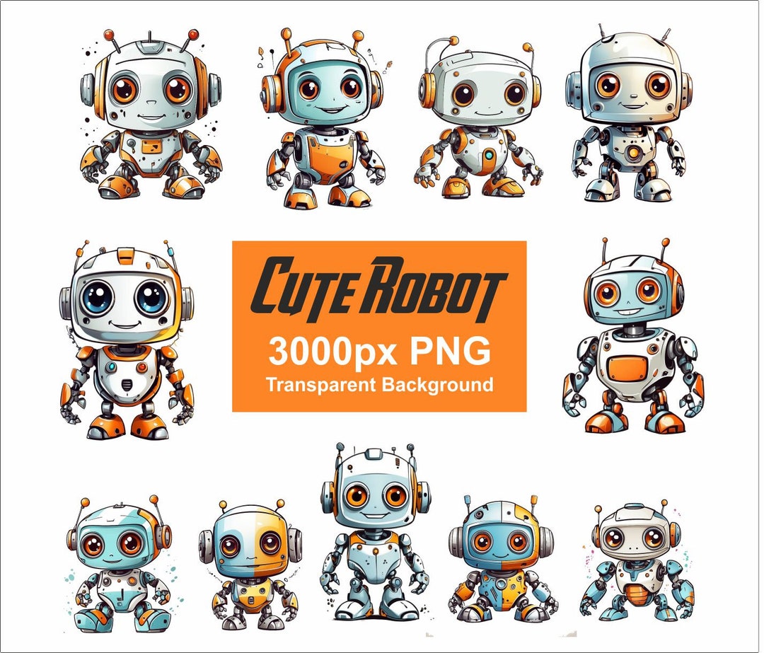 11 Happy Robot Cute Robots Png High Quality Pngs, Transparent ...