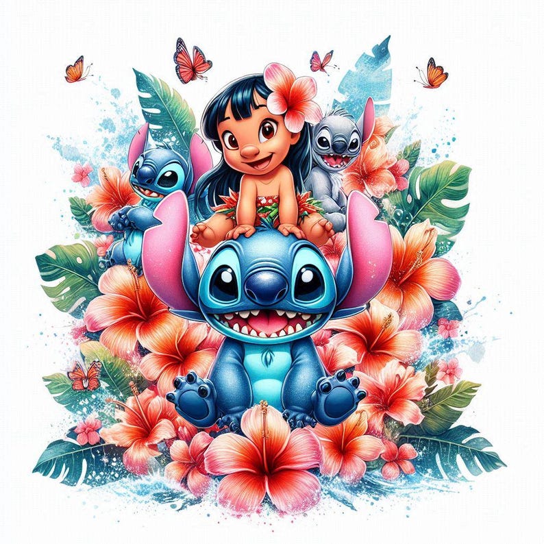 Lilo and Stitch 5 PNG Design High Resolution Transparent Background ...