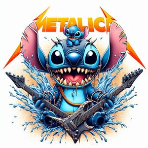 Metallica Stitch 5 PNG Design High Resolution Transparent Background ...