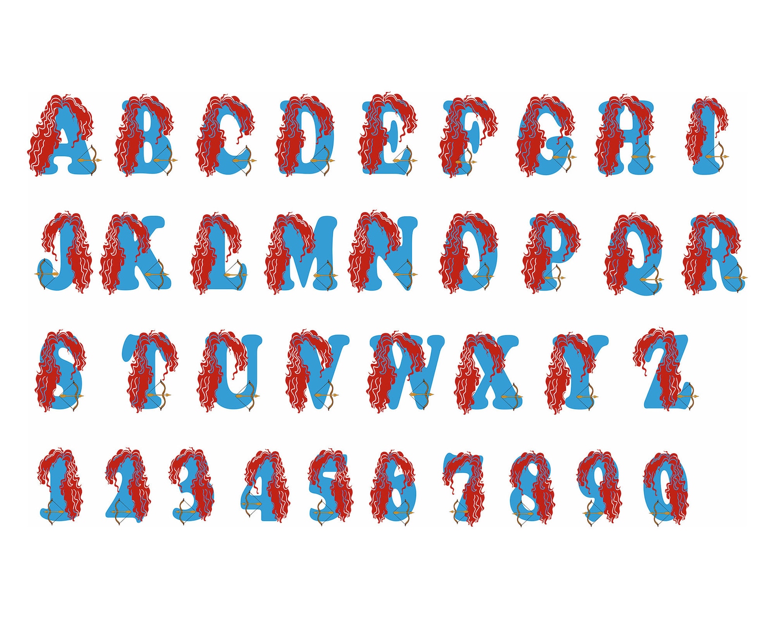 Princess Font 4 Set Princess Doodle Alphabet Frozen SVG, Belle Svg ...
