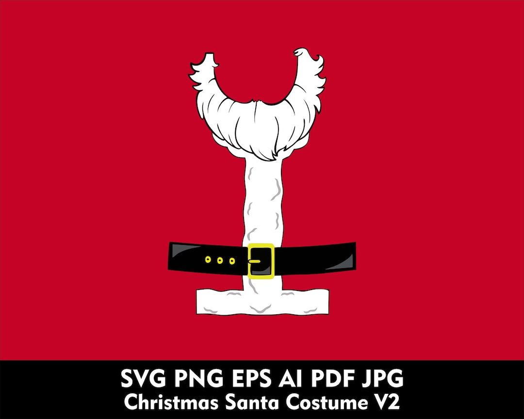 Christmas Santa Costume Shirt Svg Santa Claus Costume Svg Png Eps ...