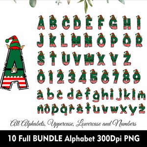 Christmas Doodle Letters 10 Sets BUNDLE Christmas Alphabet Merry ...