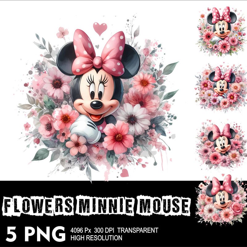 Minnie Flower Svg - Etsy