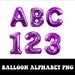 Party Balloon Purple Alphabet Png Birthday Png Alphabet Party Png Font ...