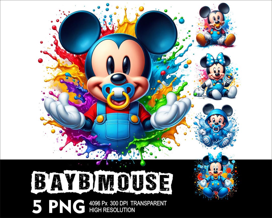 Baby Mickey 5 PNG Design High Resolution Transparent Background Design ...