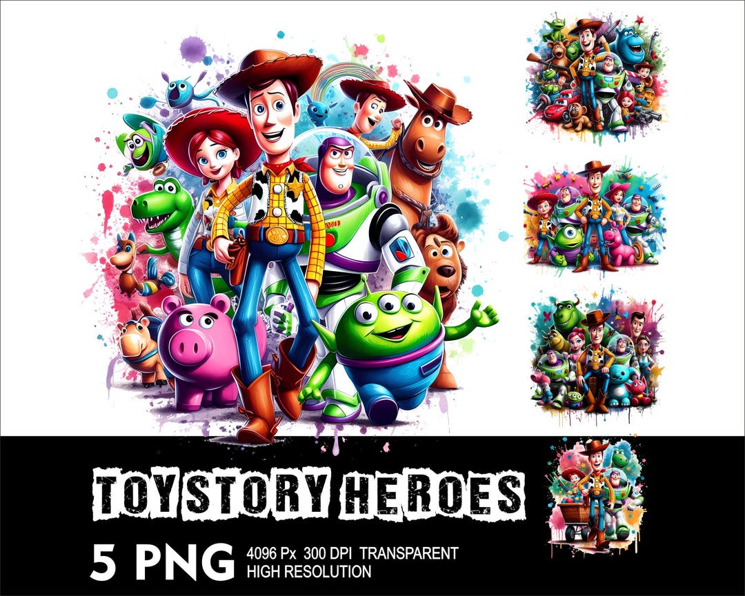 Toy Story Heros 5 PNG Design High Resolution Transparent Background ...