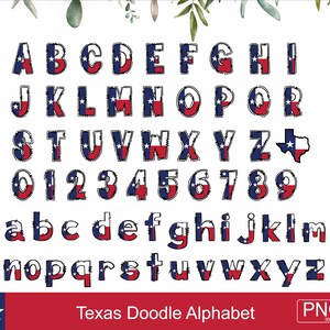 Texas Doodle Letters PNG Texas Alphabet Texas Flag Doodle PNG ...