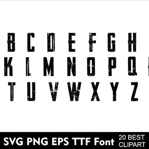 Veteran Font SVG Army Alphabet Svg Distressed Army Font for Cricut Svg ...