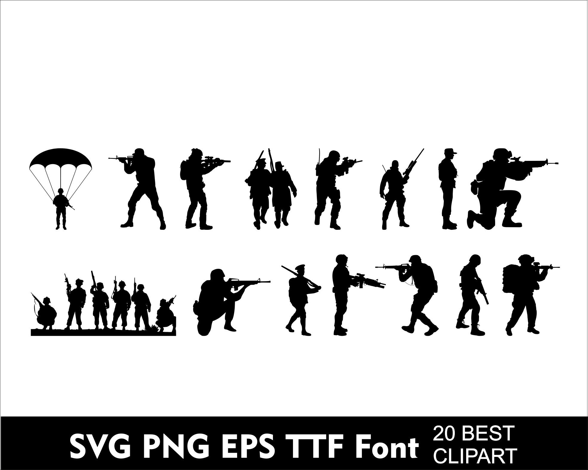 Stencil Impact Font SVG Army Alphabet Svg Distressed Army Font for ...