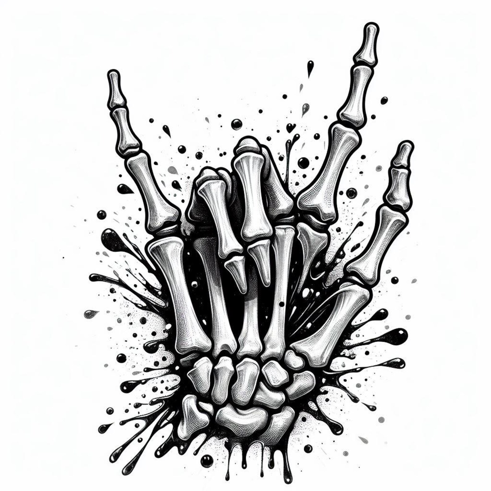 Rock N Roll Skeleton 5 PNG Design High Resolution Transparent ...