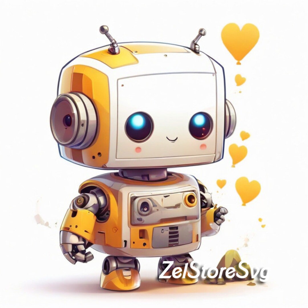 Cute Robot Clipart 10 High Quality Jpgs, Scrap Booking, Happy Robot ...