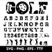 Golf Alphabet SVG Letters and Numbers Golf Font for Cricut SVG Cut File ...