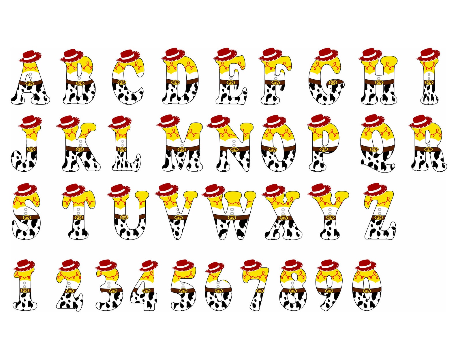 Toy Story Doodle Alphabet BUNDLE 10 Set Toys Story Font Buzz Woody Rex ...