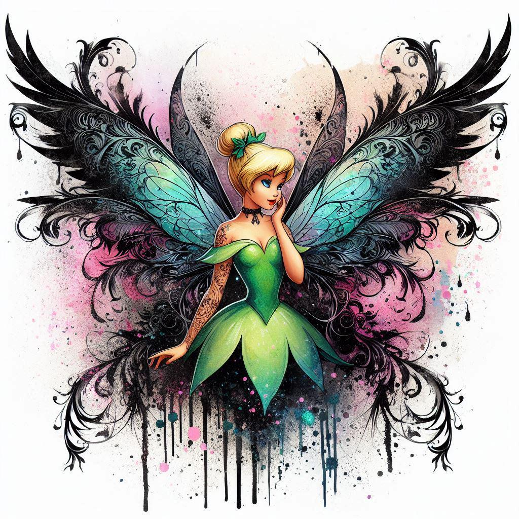 Gothic Tinkerbell PNG Cute Dark Images 5 PNG Design High Resolution ...