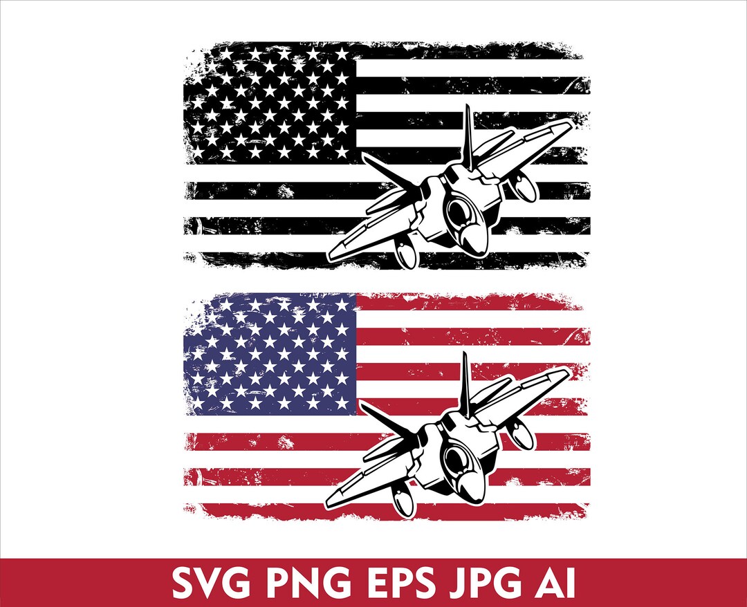 F-22 Raptor SVG American Flag F22 Raptor Military Combat Aircraft USA ...