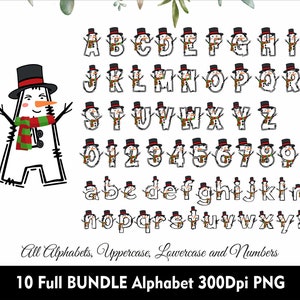 Christmas Doodle Letters 10 Sets BUNDLE Christmas Alphabet Merry ...
