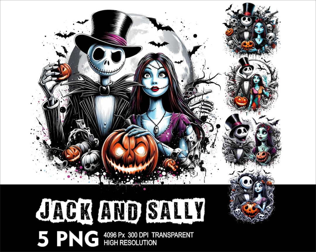 Halloween Jack and Sally 5 PNG Design High Resolution Transparent ...