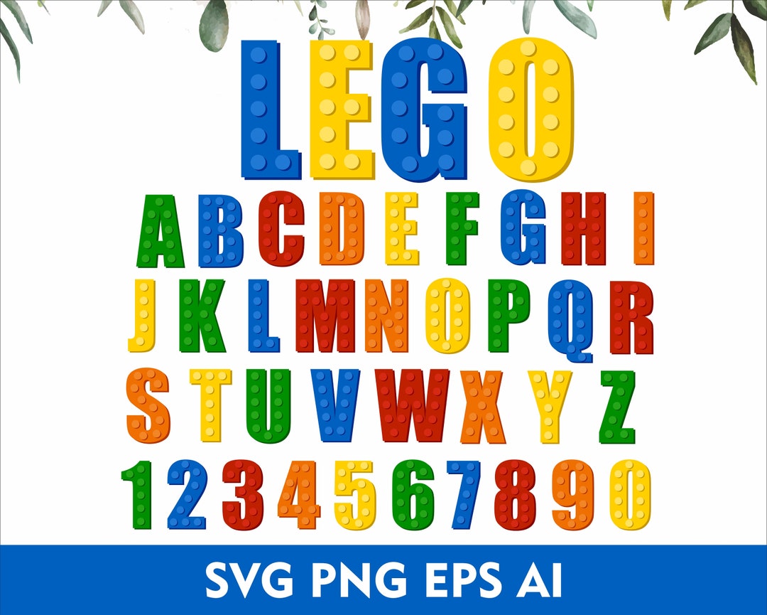 Puzzle Font Brick Font Svg Bricks Svg Letters for Cricut SVG, Leg Font ...