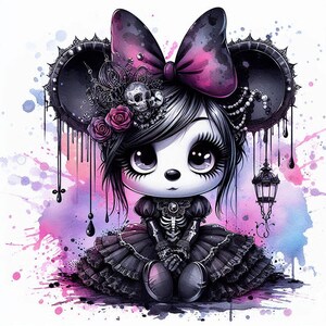 Gothic Minnie 5 PNG Design High Resolution Transparent Background ...