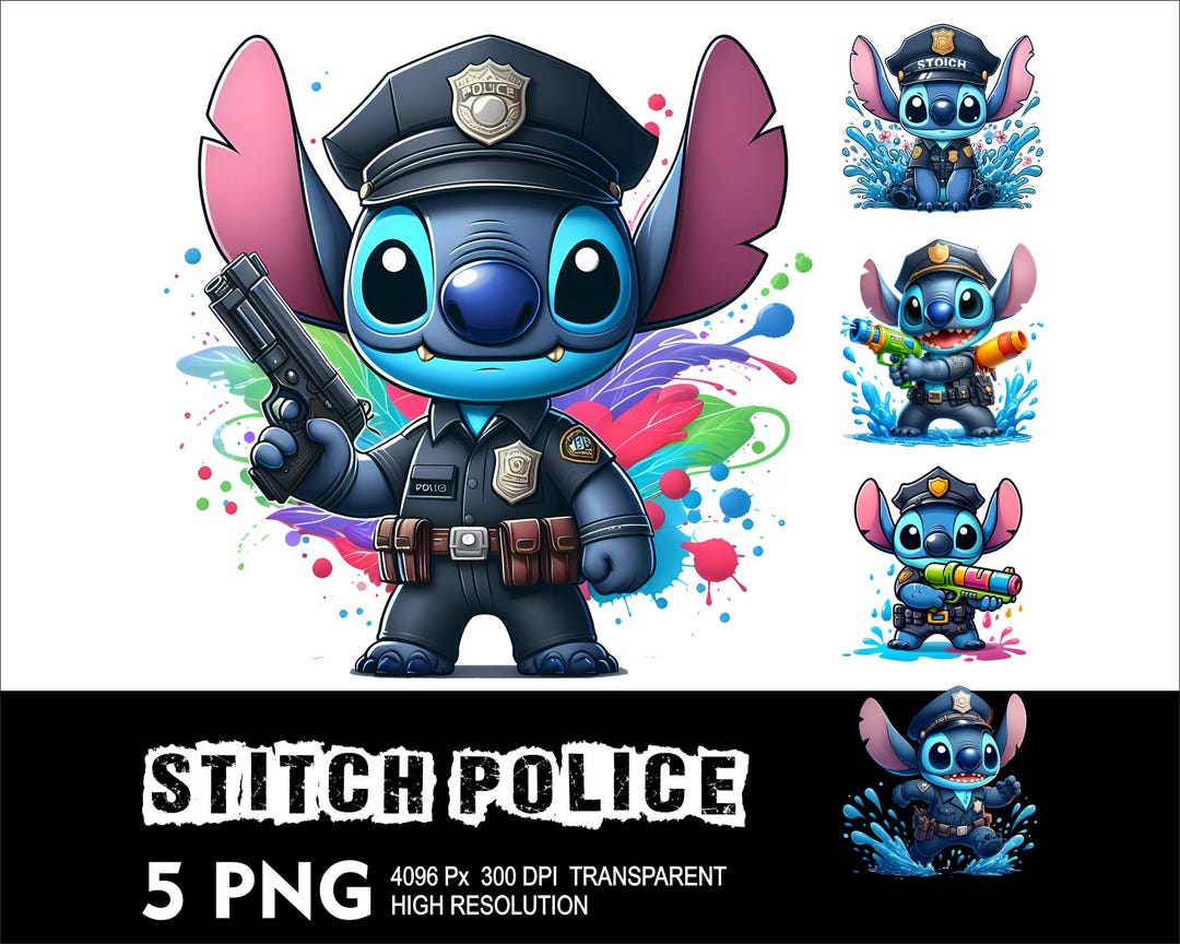 Police Stitch 5 PNG Design High Resolution Transparent Background ...