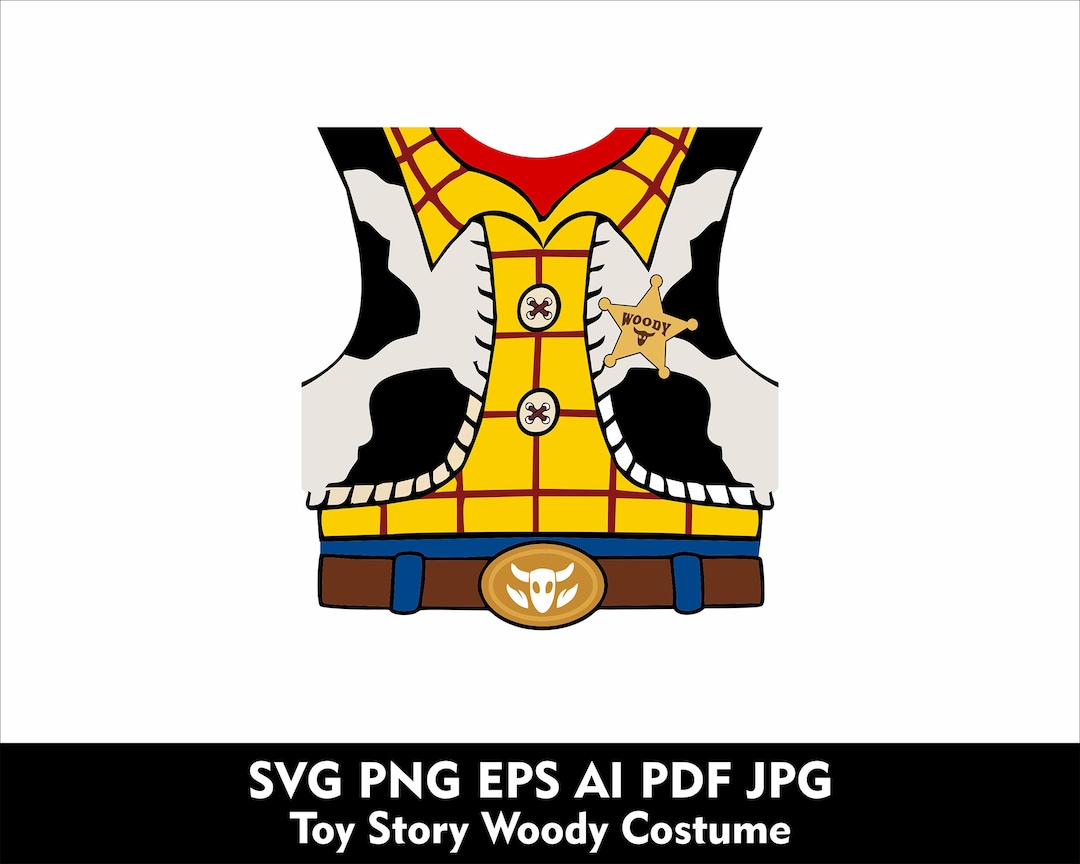 Toy Story Woody Costume Svg Woody Toy Story Costume Svg Png Eps Sheriff ...