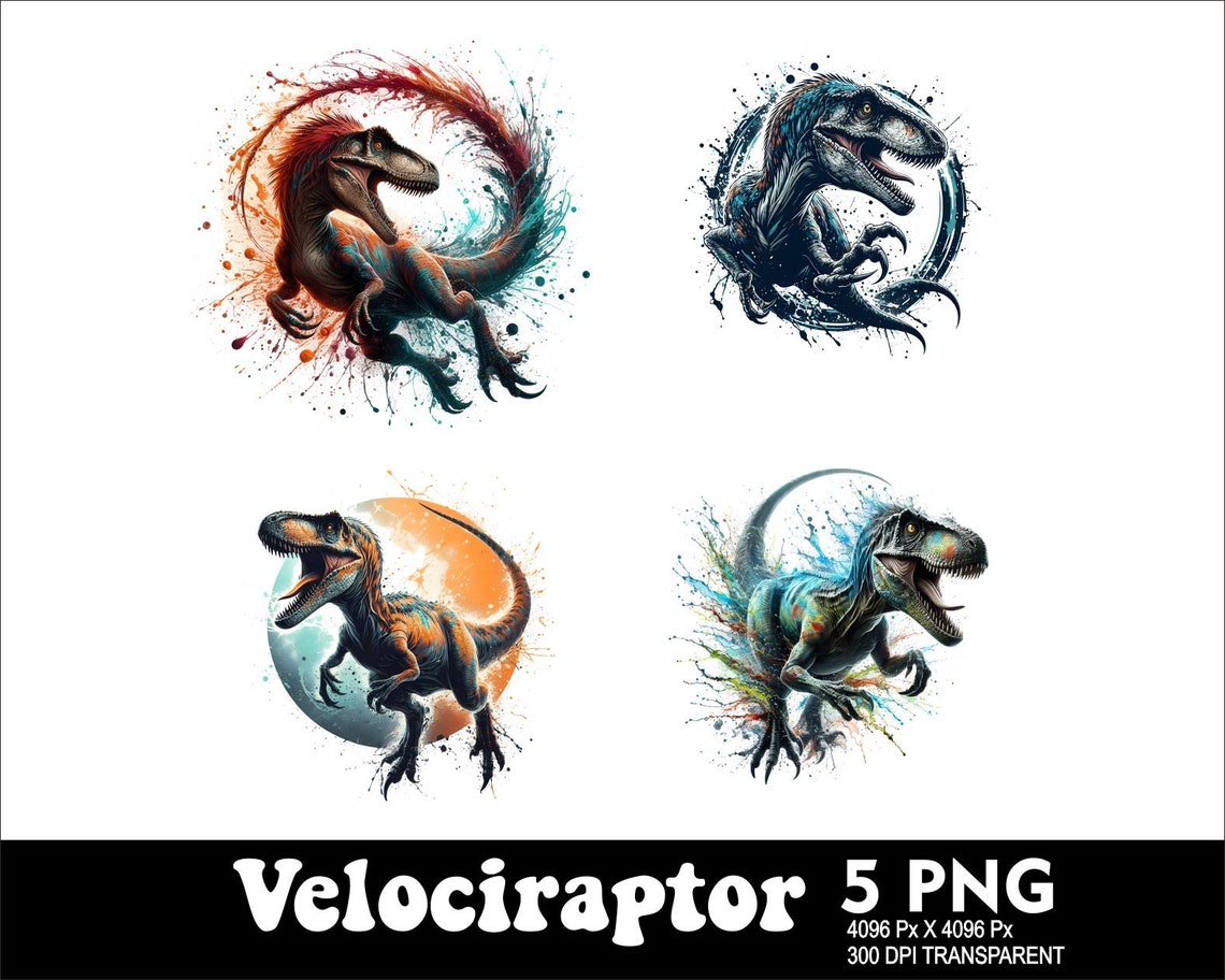 Dinosaur Velociraptor 5 PNG Design High Resolution Transparent ...