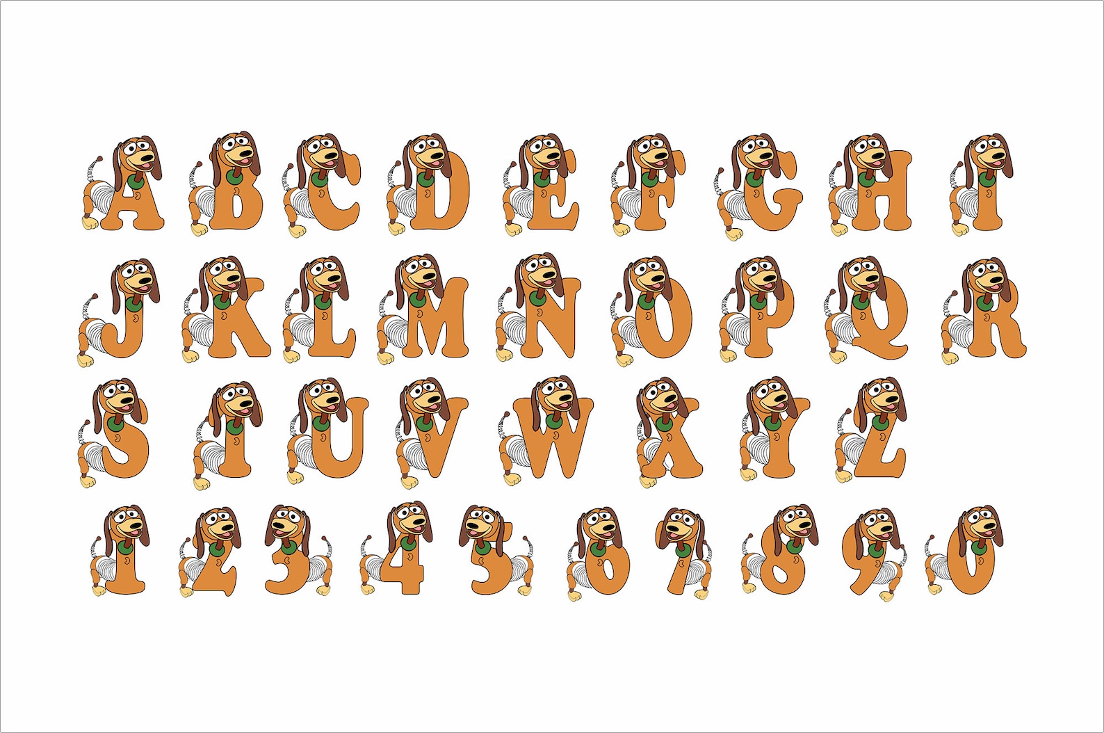 Toy Story Doodle Alphabet BUNDLE 10 Set Toys Story Font Buzz Woody Rex ...