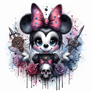 Gothic Minnie 5 PNG Design High Resolution Transparent Background ...