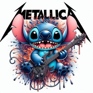 Metallica Stitch 5 PNG Design High Resolution Transparent Background ...