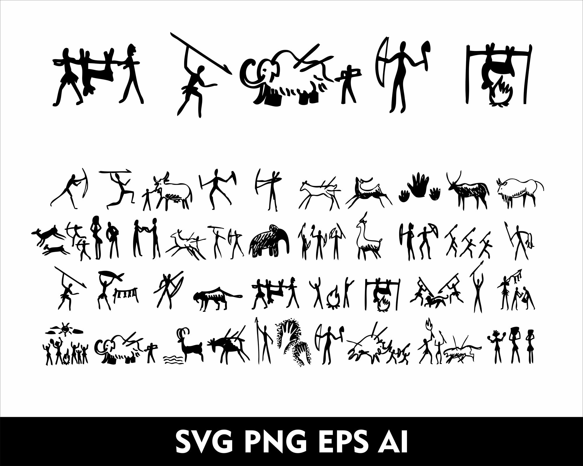 Stone Age Hieroglyph Font Svg Stone Hieroglyph Alphabet Stone - Etsy