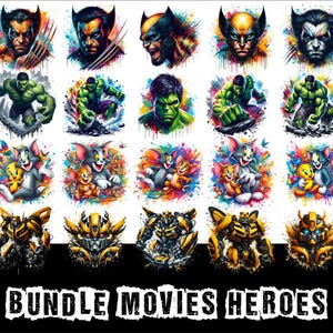 230 Heroes Characters and Movies Design High Resolution Transparent ...