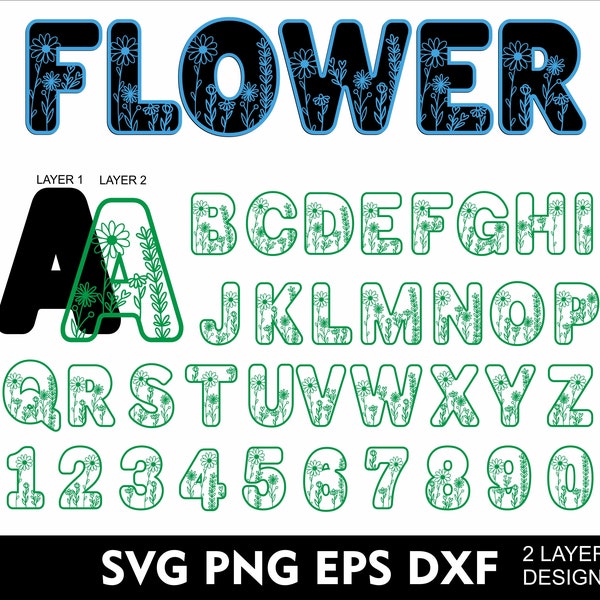 Flower Letters - Etsy