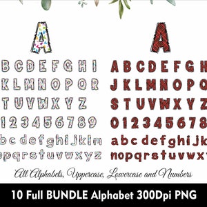 Christmas Doodle Letters 10 Sets BUNDLE Christmas Alphabet Merry ...