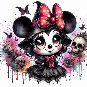 Gothic Minnie 5 PNG Design High Resolution Transparent Background ...