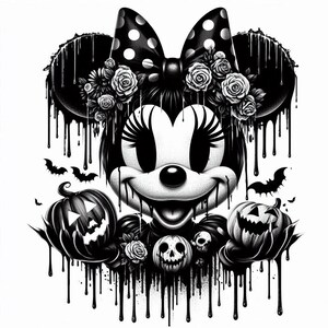 Halloween Gothic Minnie 5 PNG Design High Resolution Transparent ...