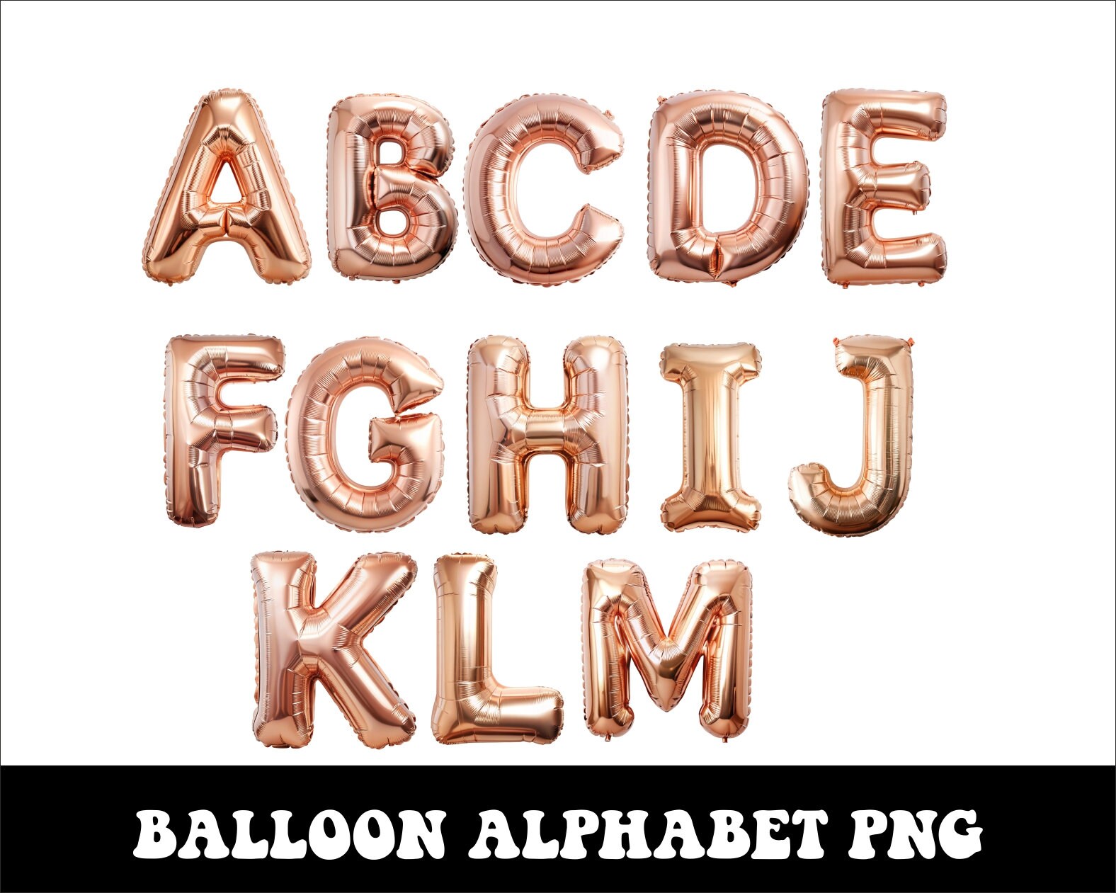 BUNDLE 10 Colors Balloon Alphabet Png Birthday Png Alphabet Party Png ...