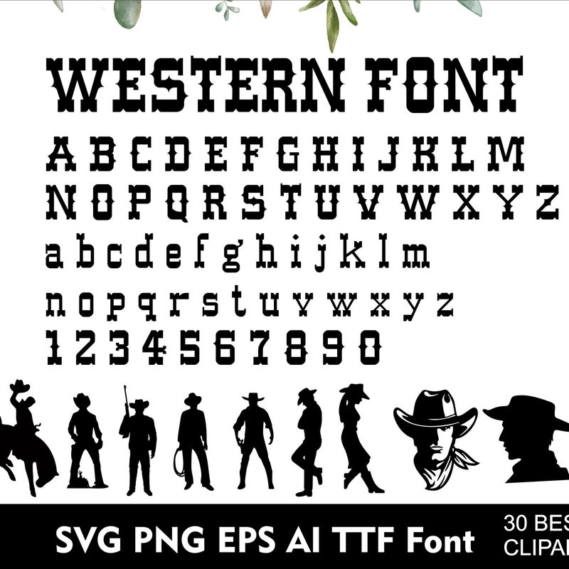 Western Font - Etsy