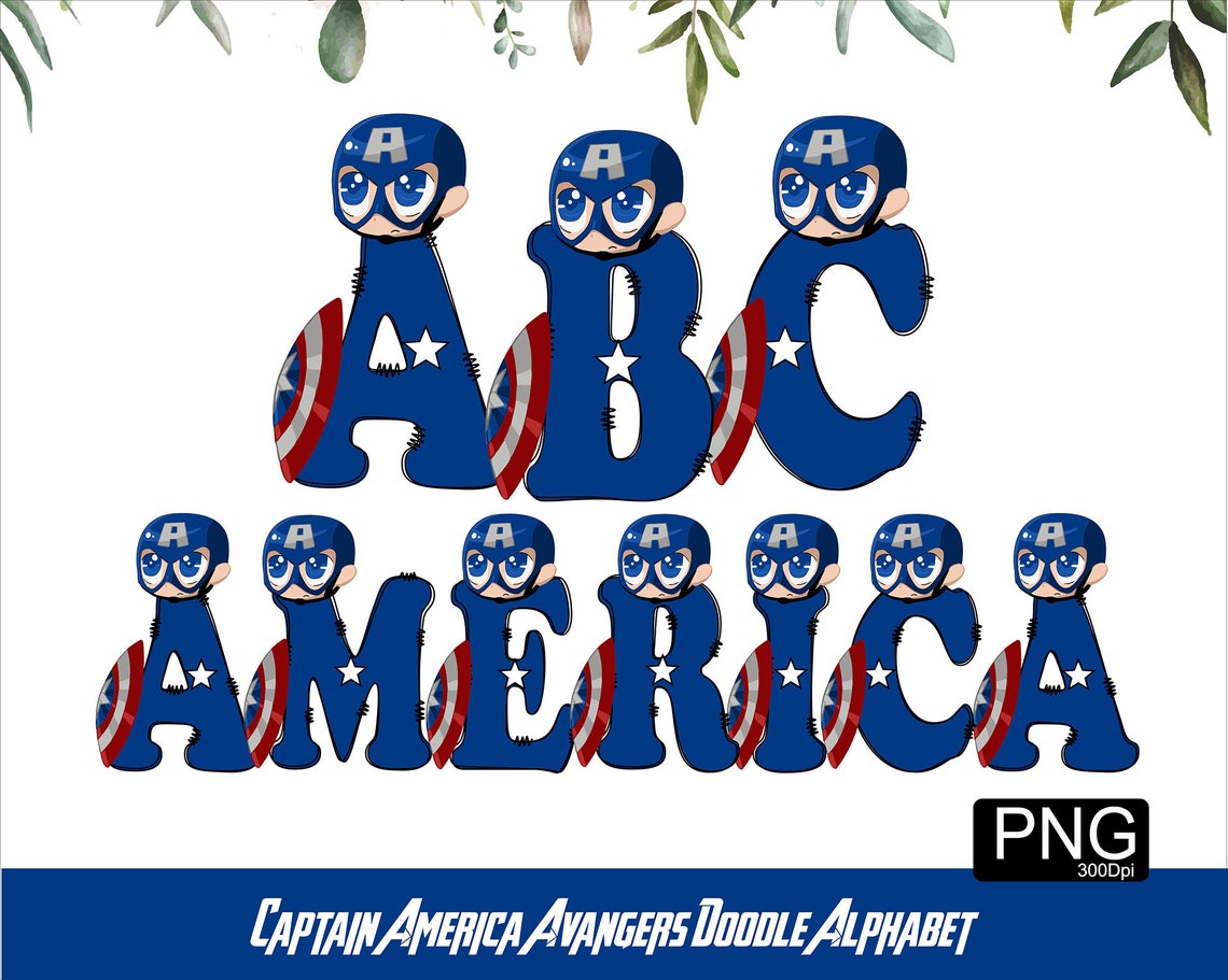 Super Hero Alphabet PNG Avanger Font Super Hero Letter Hero Doodle PNG ...