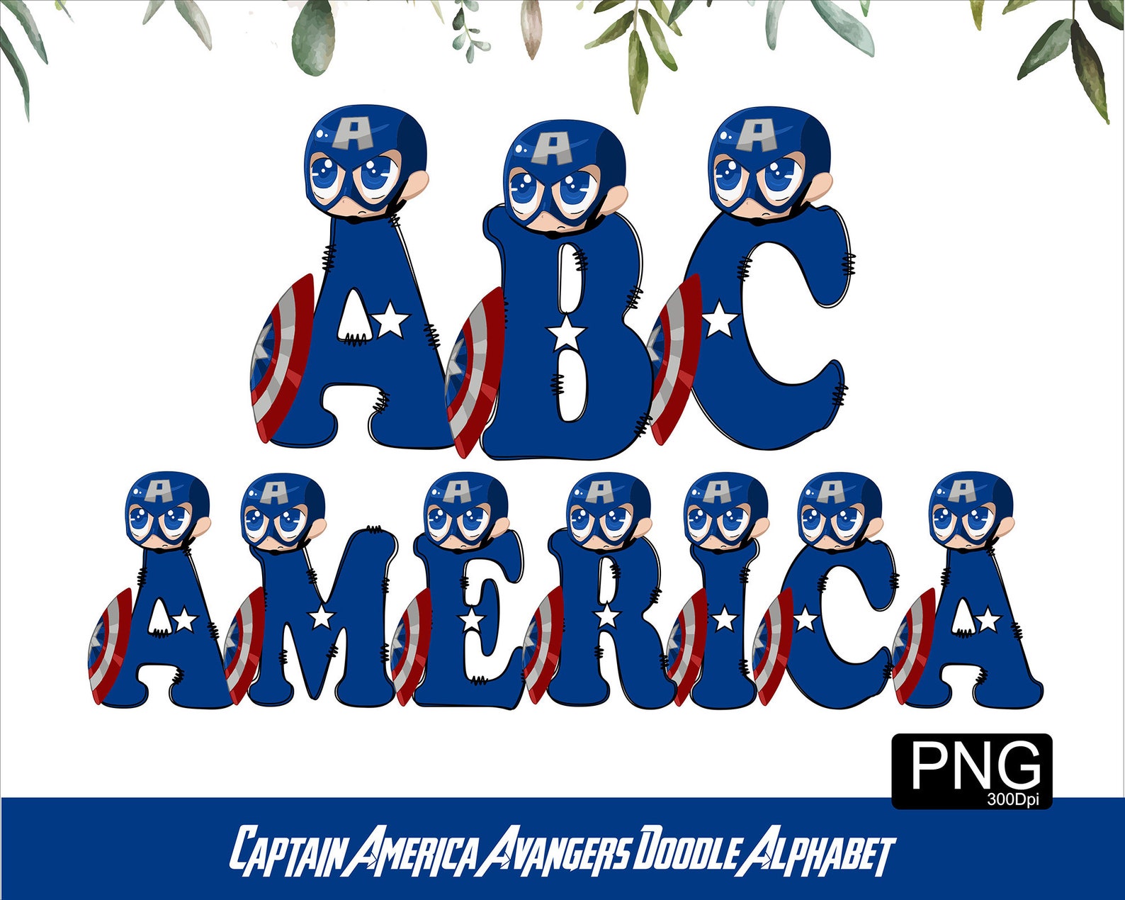 Super Hero Alphabet PNG Avanger Font Super Hero Letter Hero Doodle PNG ...