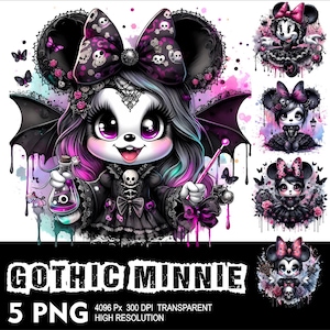 Gothic Minnie 5 PNG Design High Resolution Transparent Background ...