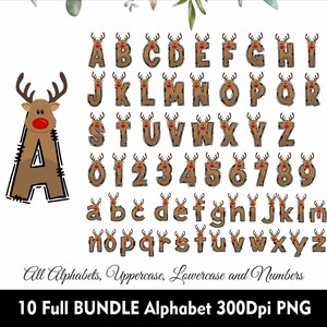 Christmas Doodle Letters 10 Sets BUNDLE Christmas Alphabet Merry ...