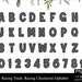 Racing Checkered Alphabet Race Track Alphabet Road Numbers Letters Race ...