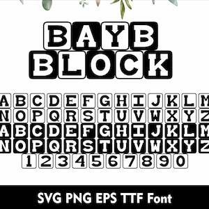 Baby Blocks Alphabet SVG Building Blocks Cut Files Blocks Letter A-Z 0 ...