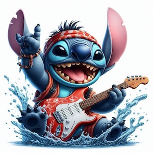 Rock N Roll Stitch 5 PNG Design High Resolution Transparent Background ...