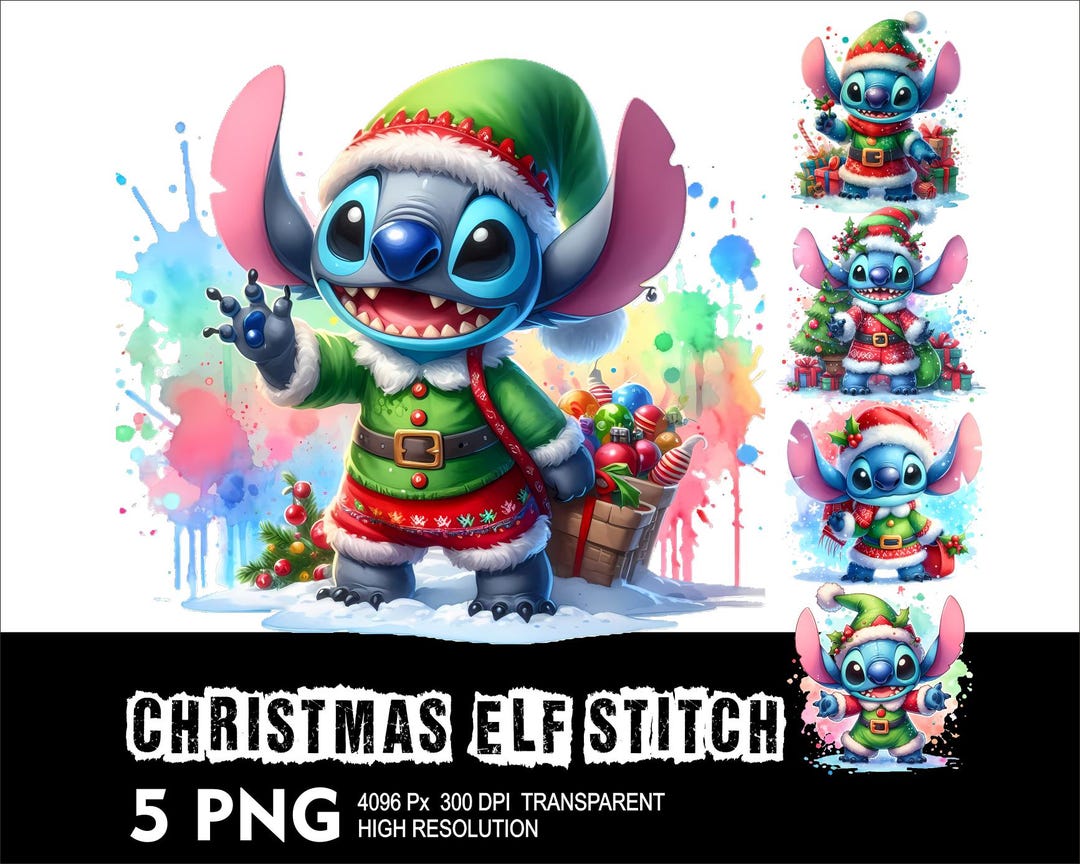 Chirstmas Elf Stitch 5 PNG Design High Resolution Transparent ...