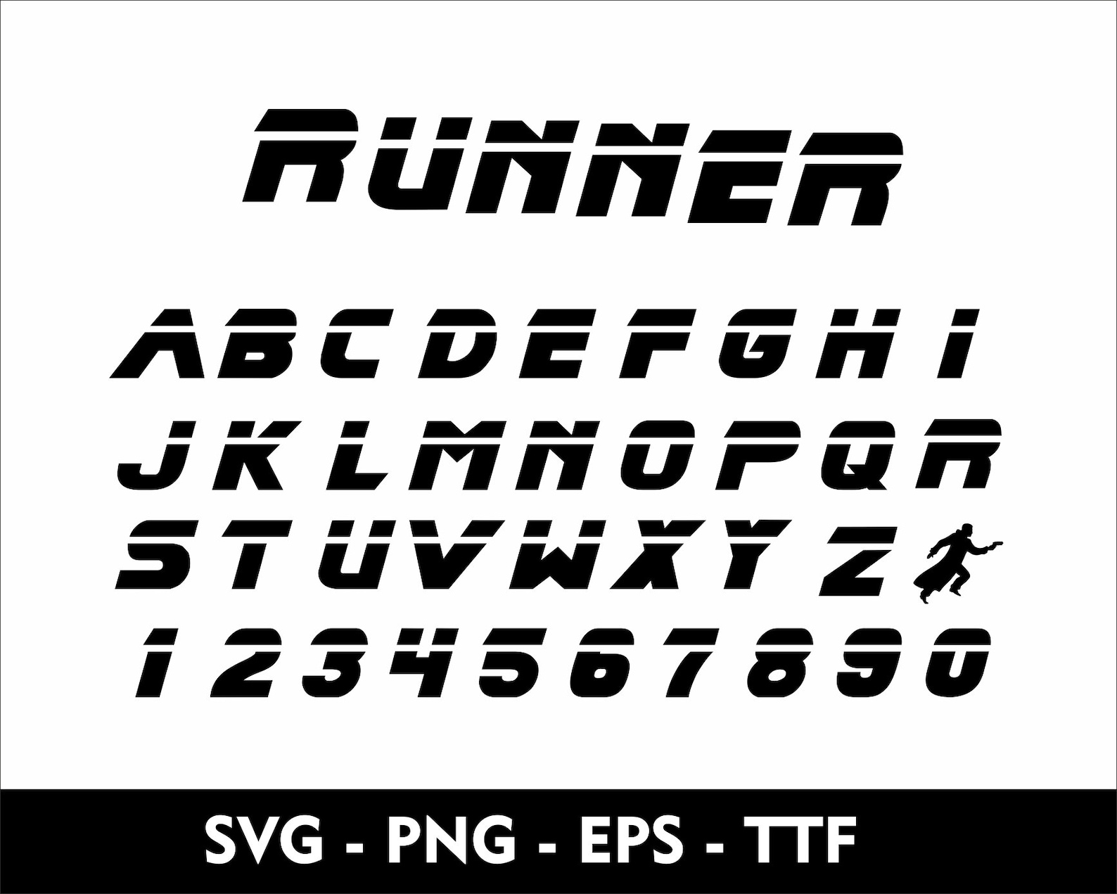 Runner Speed Alphabet Font Racing Alphabet SVG Sport Runner Alphabet ...